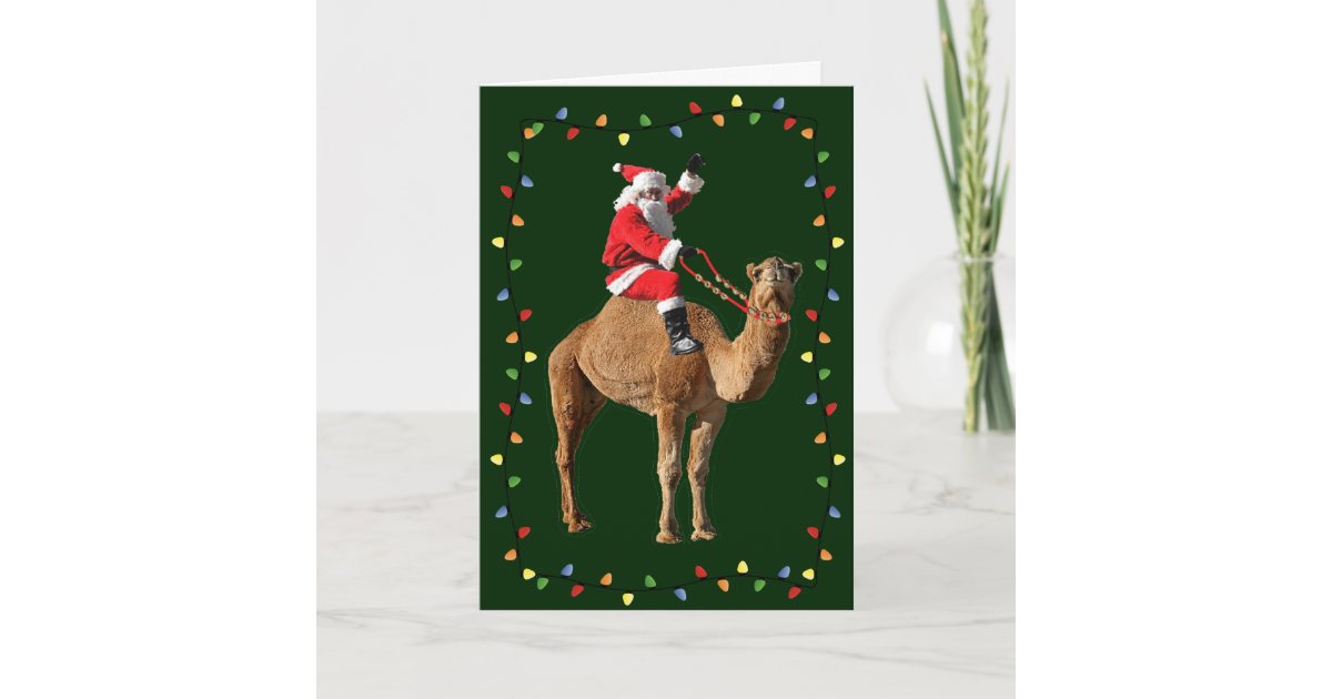 Hump Day Camel & Santa Merry Christmas Card | Zazzle