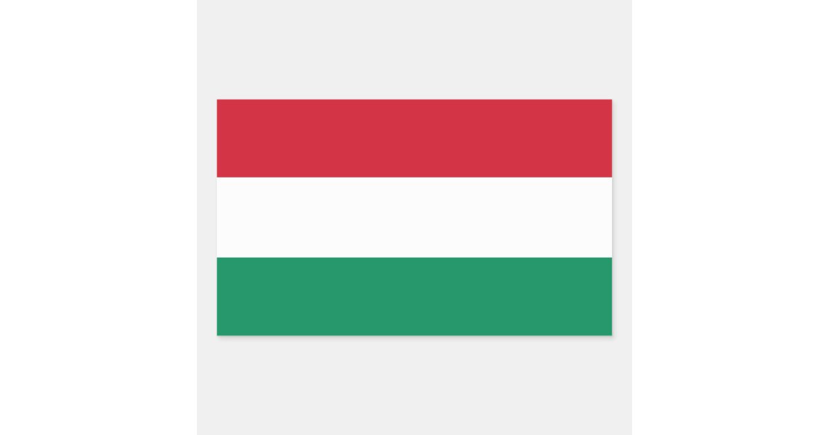 Hungary Flag HU Rectangular Sticker | Zazzle