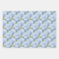 Hydrangea Whimsy Set 3 Wrapping Paper Sheet | Zazzle