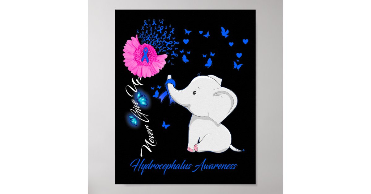 Hydrocephalus Awareness - Hydrocephalus Ribbon Poster | Zazzle