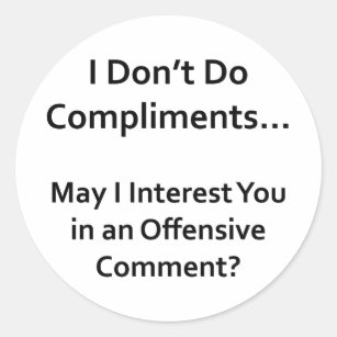 With Compliments Stickers | Zazzle AU
