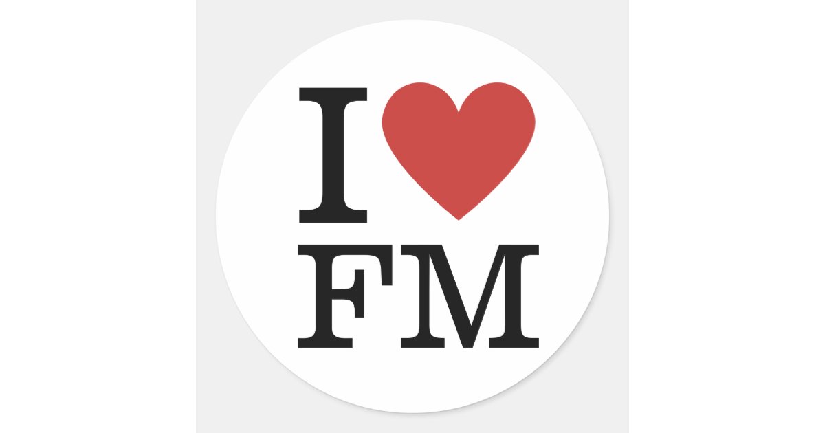 I ️ Love FM Facilities Management Staff CUSTOM Classic Round Sticker ...