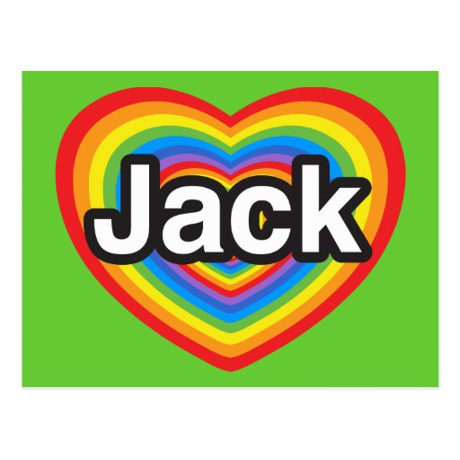 I love Jack. I love you Jack. Heart | Zazzle