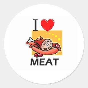 I Love Meat Stickers | Zazzle AU