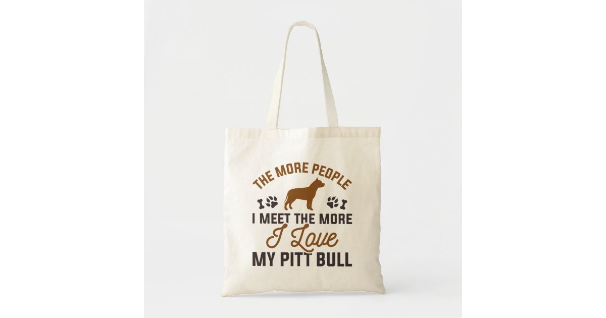 I Love My Pitt Bull Tote Bag | Zazzle
