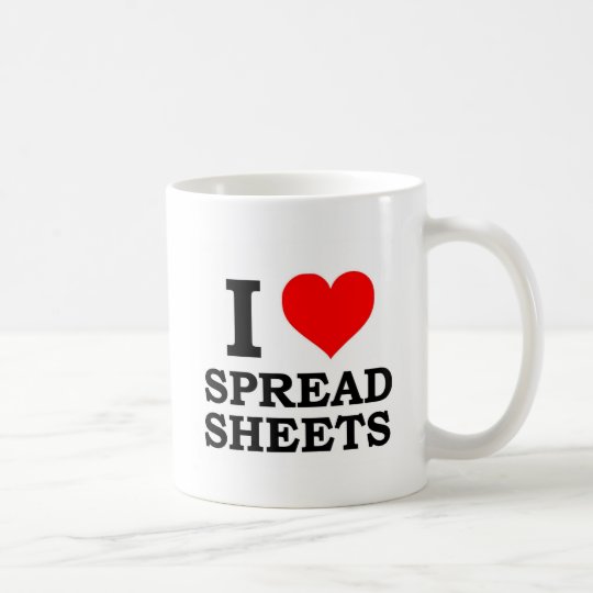 I Love Spreadsheets Coffee Mug | Zazzle.com.au