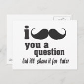 i moustache you a question postcard | Zazzle