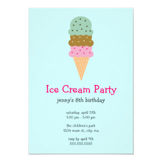 Ice Cream Party Invitations & Announcements | Zazzle.com.au