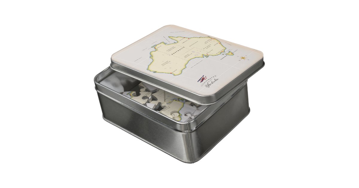 Illustrated map of Australia Jigsaw Puzzle | Zazzle
