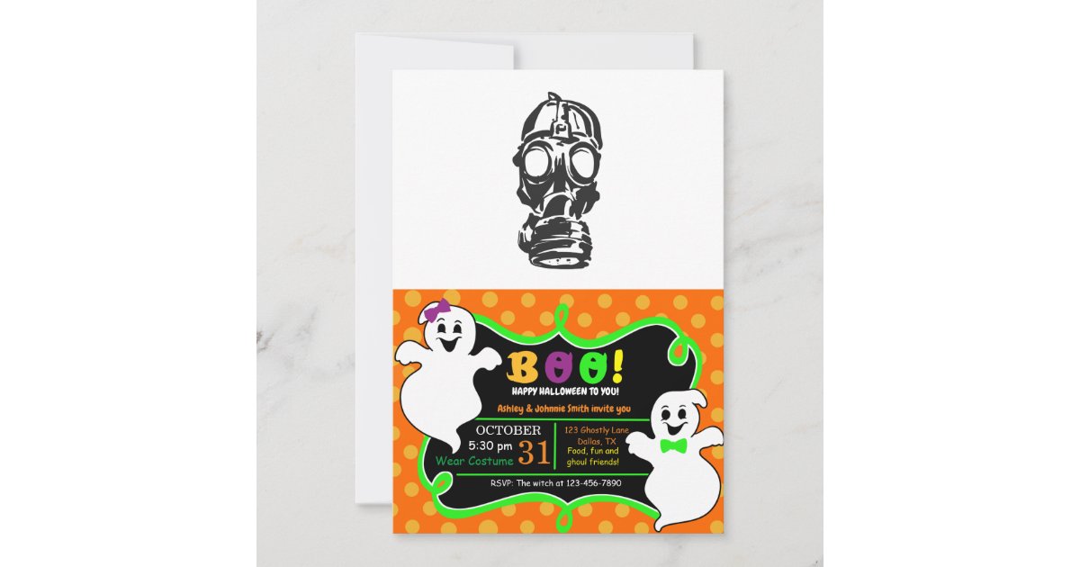 illustration hand drawn of sketch Gas mask Invitation | Zazzle