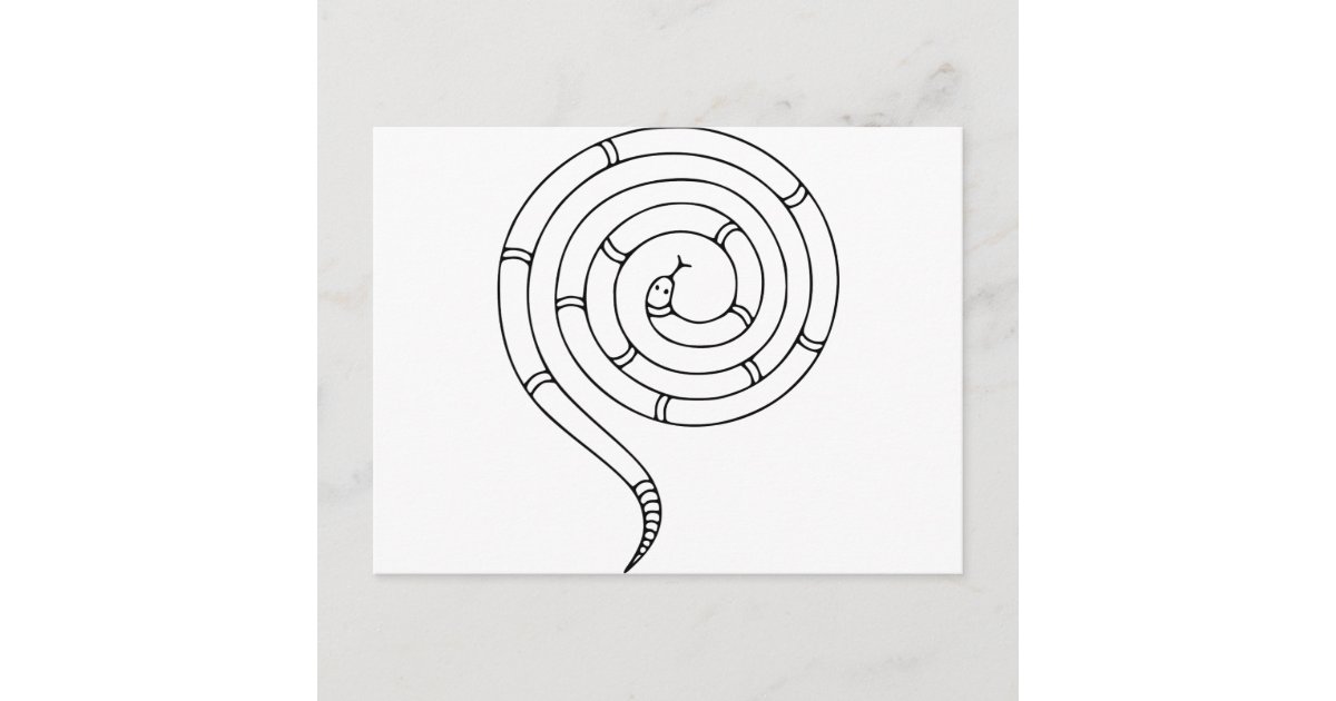 Impossible Snake Optical Illusion Postcard | Zazzle