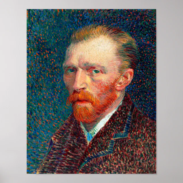 Impressionism Vincent Van Gogh Self Portrait Famou Poster | Zazzle