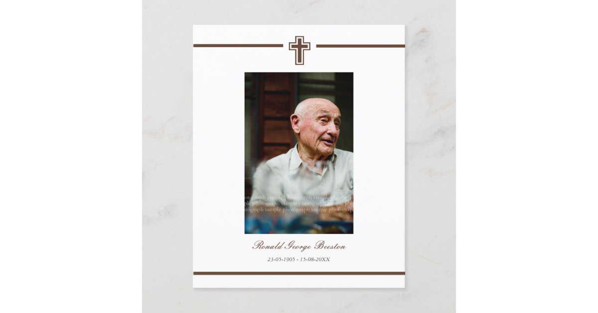 In Memoriam Remembrance Death Notice Photo Flyer | Zazzle