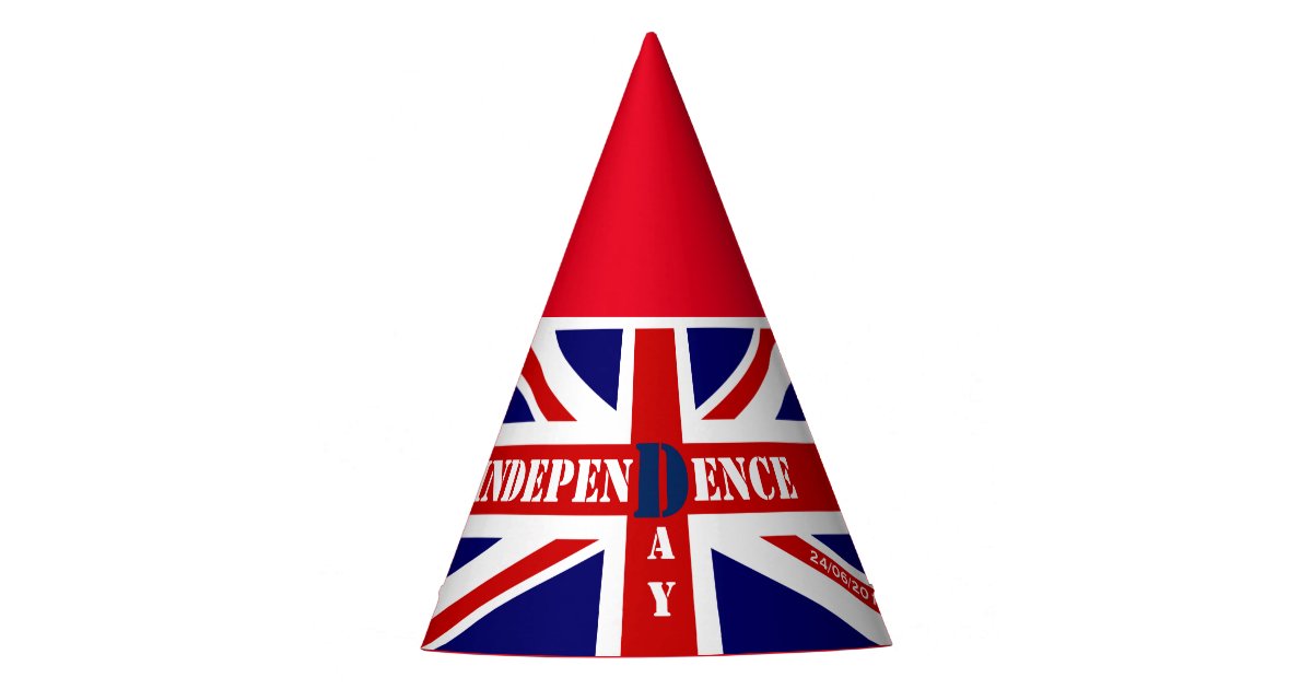 Independence Day Brexit Custom Date 26/06/2016 Party Hat | Zazzle