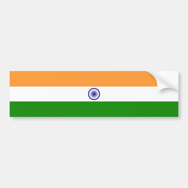 India – Indian National Flag Bumper Sticker | Zazzle
