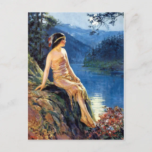 Indian Maidens 1920s Calendar Girls Postcard | Zazzle
