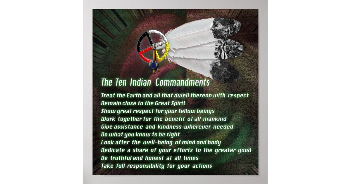 Indian Ten Commandments Poster | Zazzle