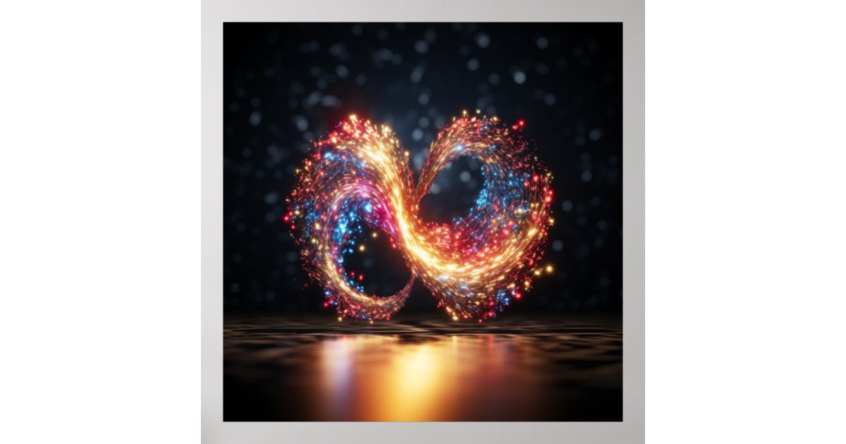 Infinity Symbol Stars Art Poster | Zazzle