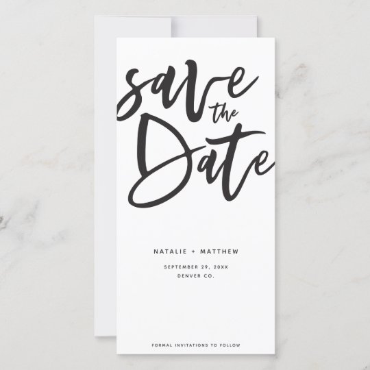 Inky script save the date | Zazzle.com.au