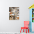 'Inquisitive' Neutral Abstract Art Poster Print | Zazzle