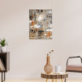 'Inquisitive' Neutral Abstract Art Poster Print | Zazzle