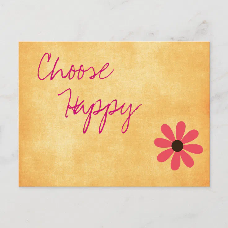 Inspirational Happy Message Postcard | Zazzle