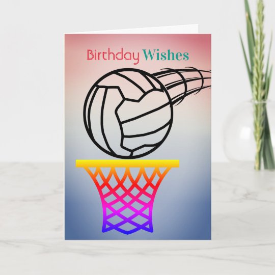 Inspirational Quote Netball Birthday Card | Zazzle.com.au