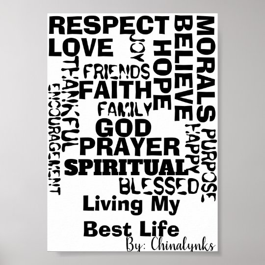 INSPIRATIONAL WORDS On CANVAS Poster | Zazzle.com.au