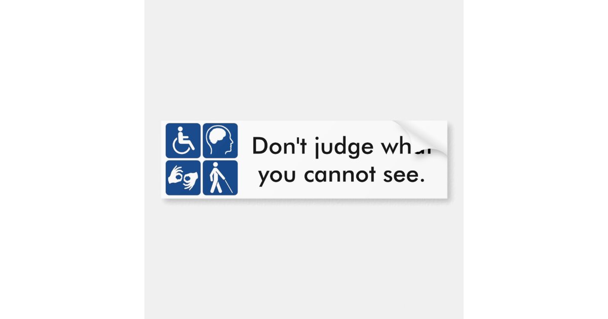 Invisible Disability Bumper Sticker | Zazzle
