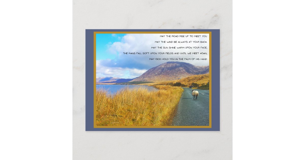 Ireland Landscape Photo with Irish Proverb Postcard | Zazzle