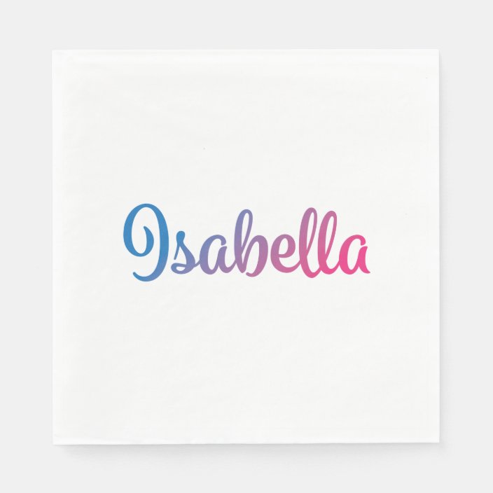 Isabella Stylish Cursive Napkin | Zazzle.com.au