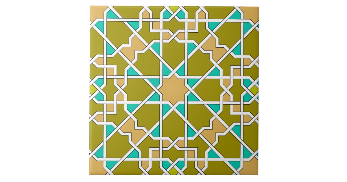 Islamic geometric pattern tile | Zazzle