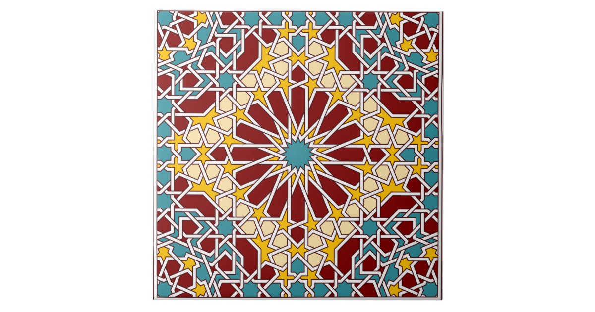 Islamic geometric pattern tile | Zazzle