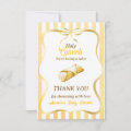 Italian Yellow Bow Cannoli Baby Shower Favour Thank You Card | Zazzle