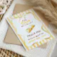 Italian Yellow Bow Cannoli Baby Shower Favour Thank You Card | Zazzle