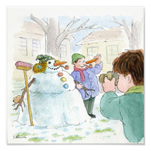 Snowman Art & Wall Décor | Zazzle.com.au