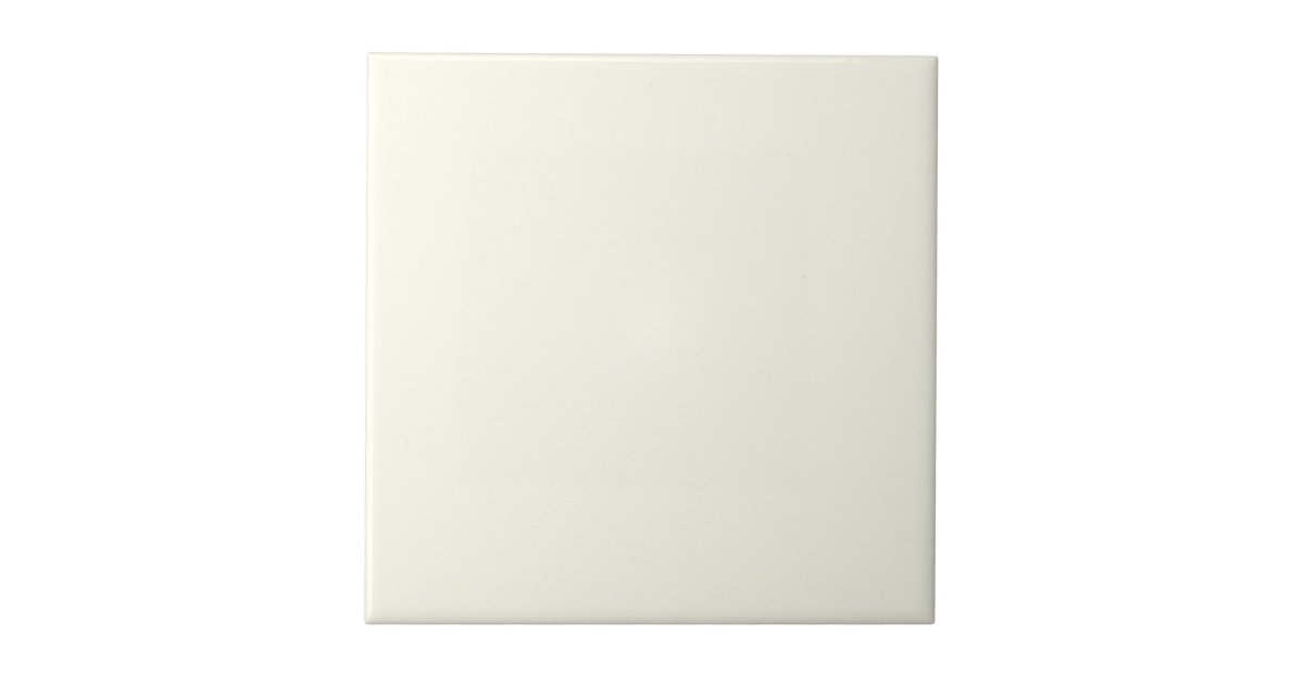 Ivory White FFFFF0 Colour, With Option to Add Imag Ceramic Tile | Zazzle