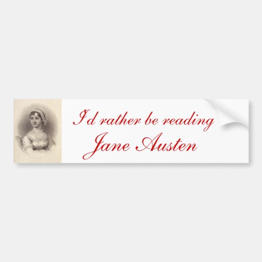 Jane Austen Bumper Sticker | Zazzle.com.au