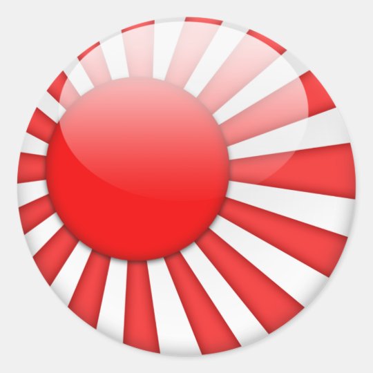 Japan Flag 2.0 Classic Round Sticker | Zazzle.com.au