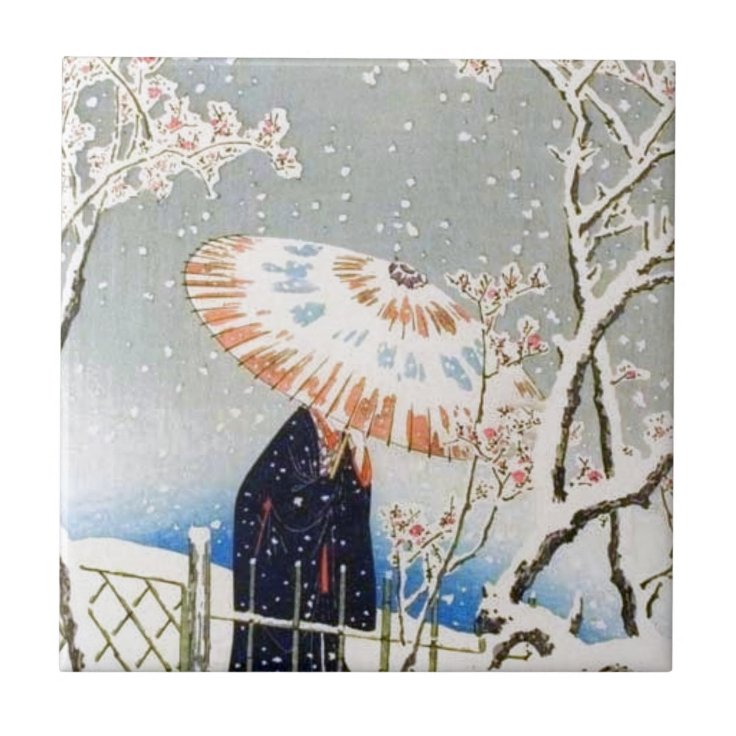 Japanese Cherry Blossoms Tile | Zazzle