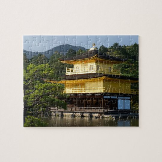 Japanese Garden, Kinkaku-ji Temple, Kyoto, Japan Jigsaw Puzzle | Zazzle ...