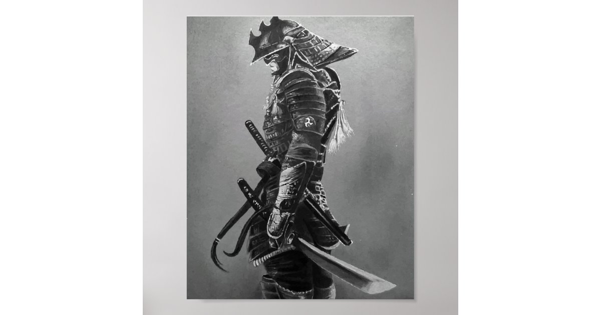 Japanese Samurai Warrior Poster | Zazzle