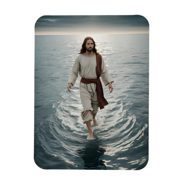 Jesus Christ Walks on Water Magnet | Zazzle