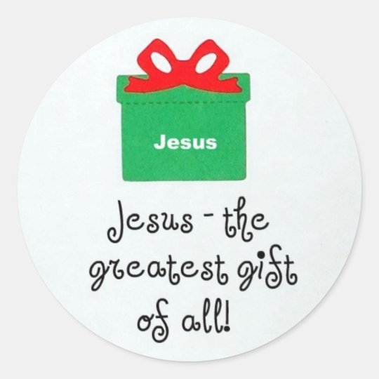 Jesus, the greatest gift of all! classic round sticker | Zazzle.com.au