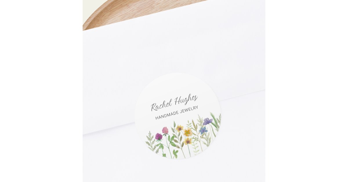 Jewellery Floral Classic Round Sticker | Zazzle