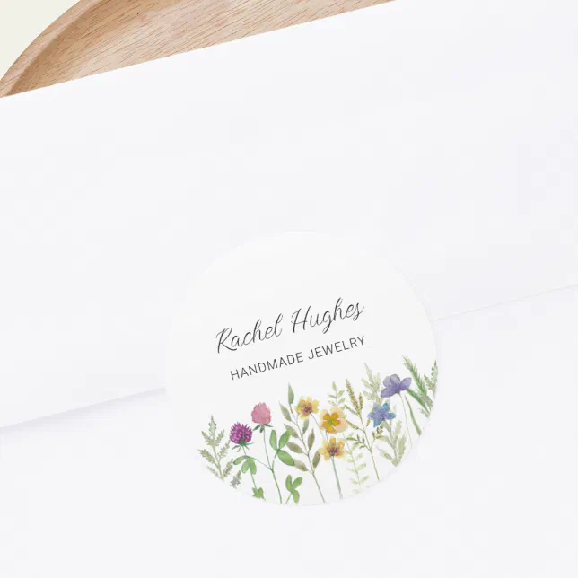 Jewellery Floral Classic Round Sticker | Zazzle