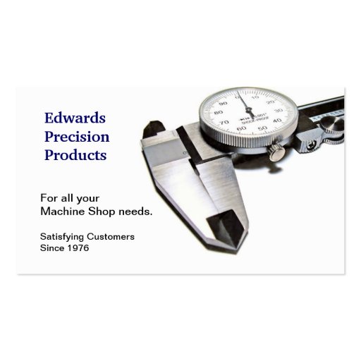 Job Shop and Machine Shop Business Card Template | Zazzle