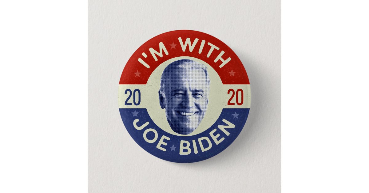 Joe Biden for President 2020 Democrat Photo Retro 6 Cm Round Badge | Zazzle