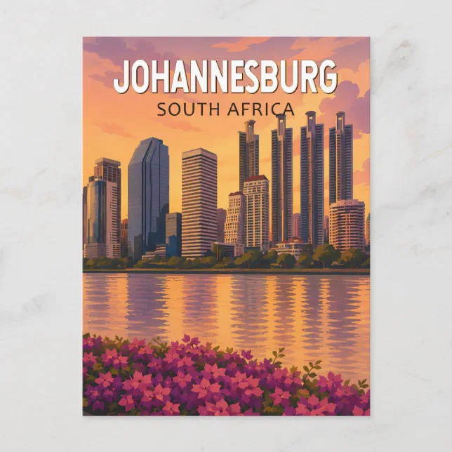 Johannesburg South Africa Illustration Travel Art Postcard | Zazzle