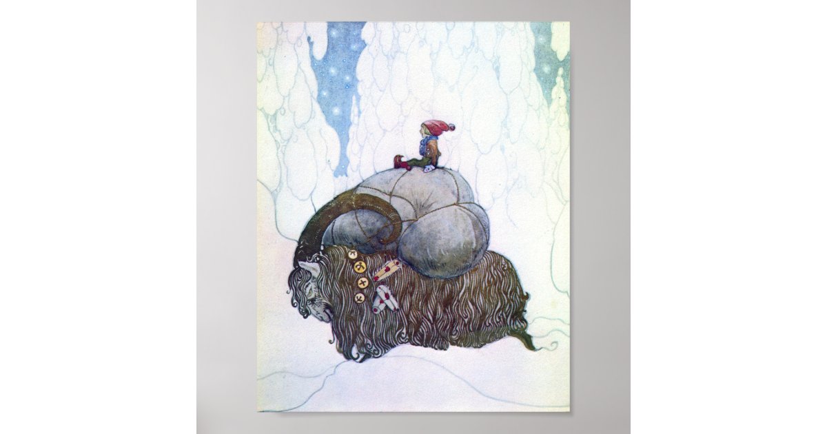 Julbocken John Bauer Poster | Zazzle